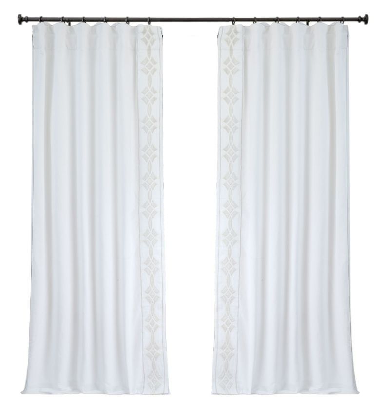 Altura Linen Drapery Panels- White (sold as a set of 2) – Home With Hechart