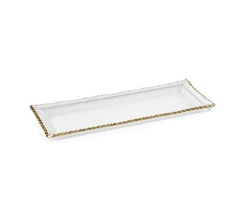 Gold Foil Edged Rectangular Tray- Large – Home With Hechart