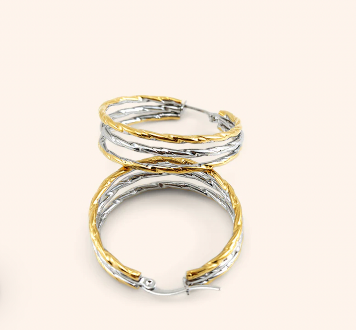 Mixed Metal Hoops in Stainless Steel – Home With Hechart