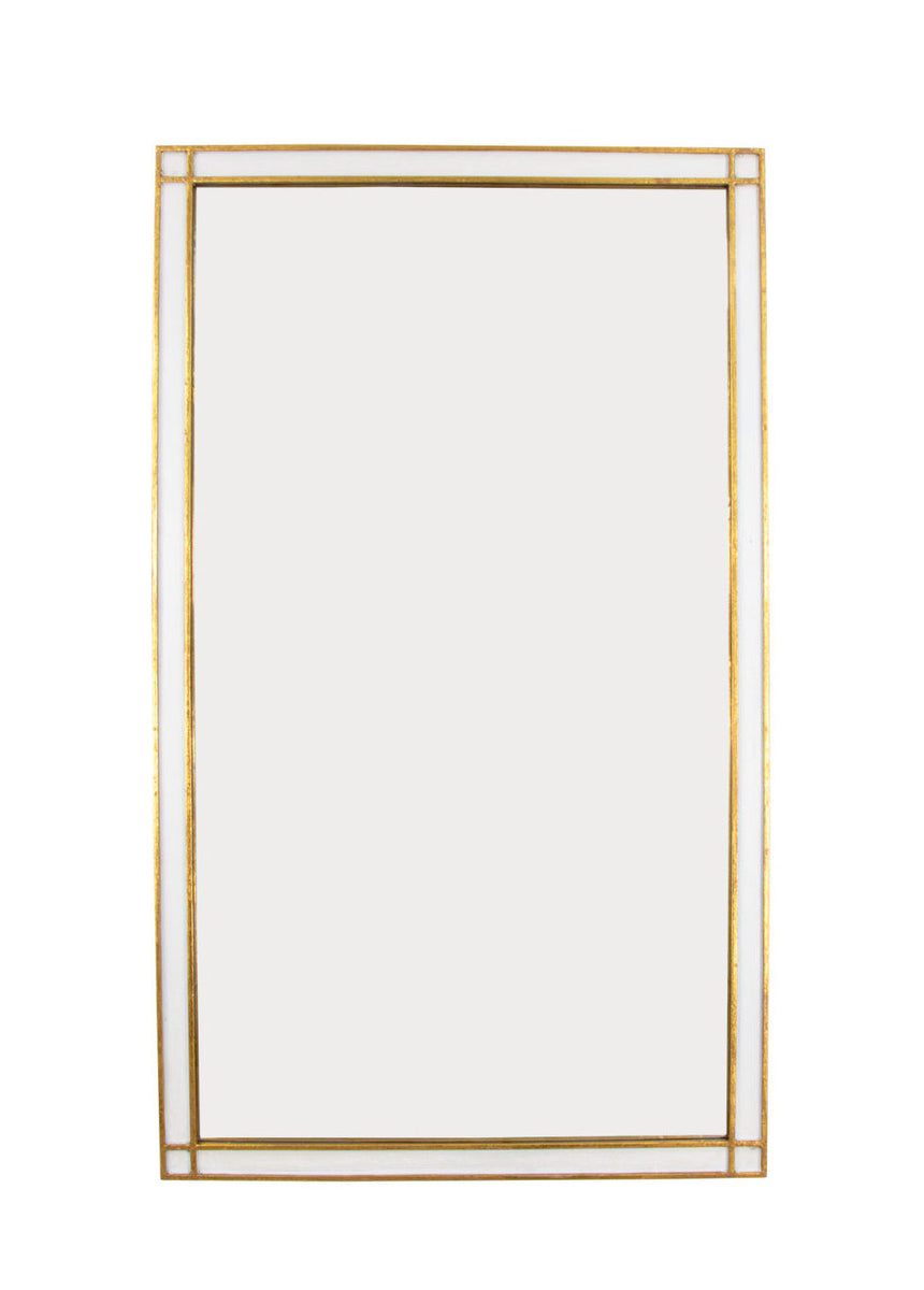 White/Gold Rectangle Mirror – Home With Hechart